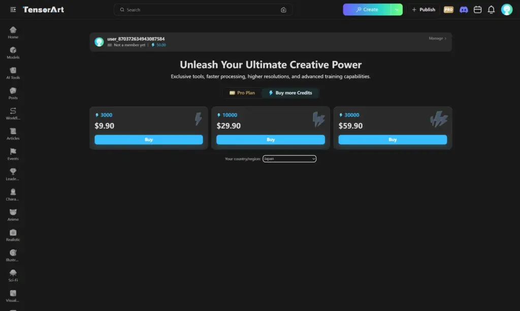 TensorArt完全ガイド｜無料で毎日AI画像・動画生成！使い方・料金・LoRA作成・Workflow機能まで徹底解説【2025年版 ...